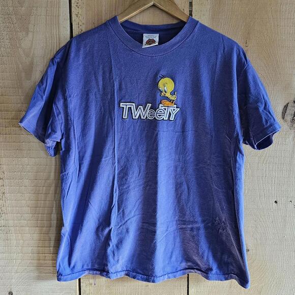 Tops | Vintage Tweety Tshirt Purple W Tweety Bird Looney Tunes Womens ...
